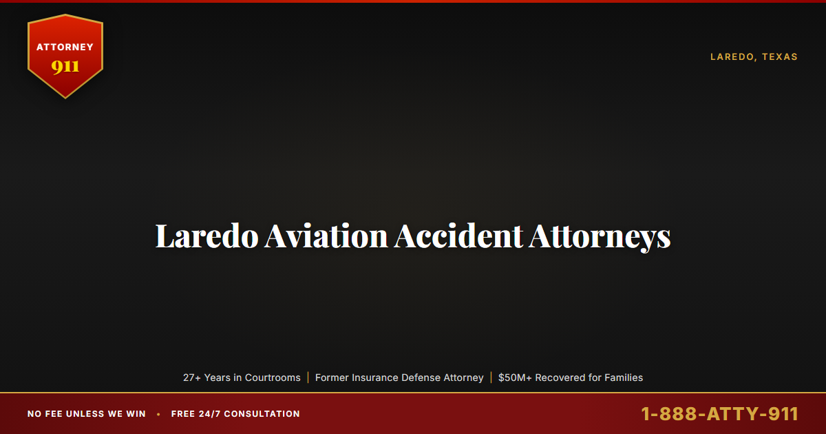 Laredo Aviation Accident Attorneys — Attorney911 with Ralph Manginello ...