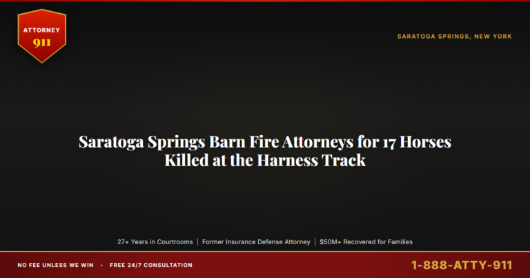 Saratoga Springs Barn Fire Attorneys for 17 Horses Killed at the ...